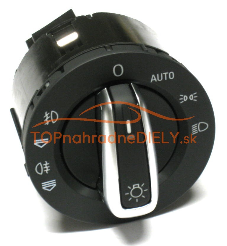 Vypínač svetiel pre Audi A6 C6, chrom, 4F1941531E