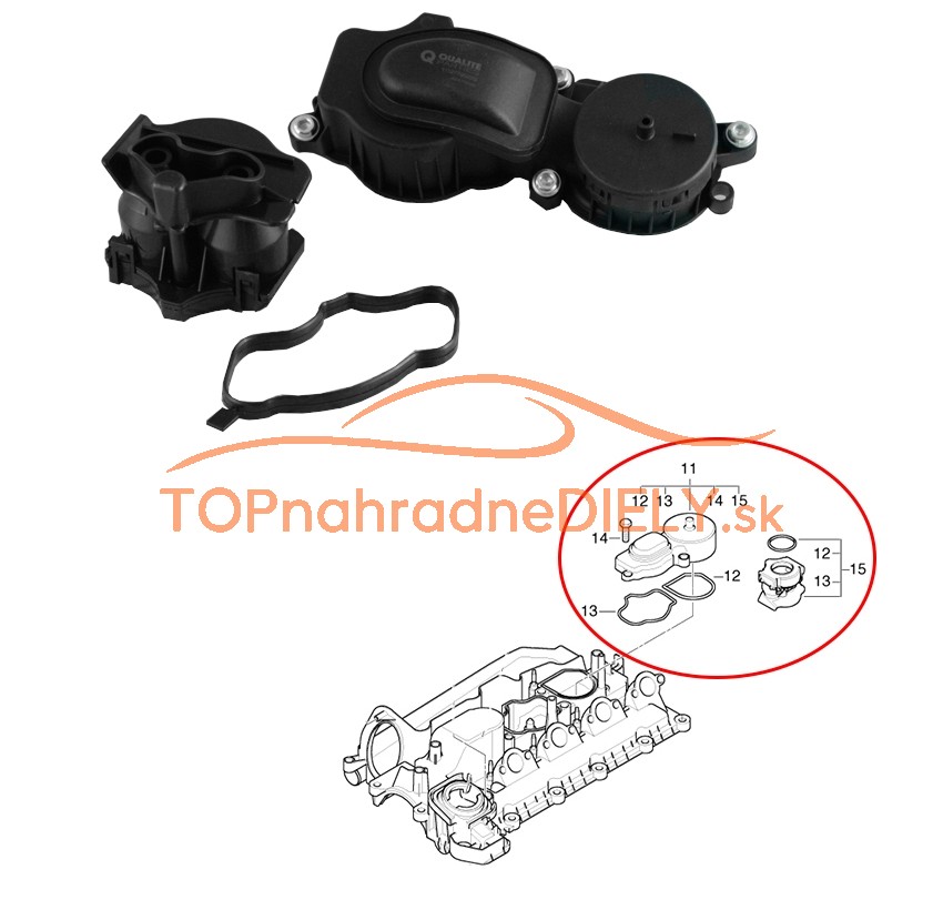 Olejový separátor BMW rad X3 E83, 11127799366