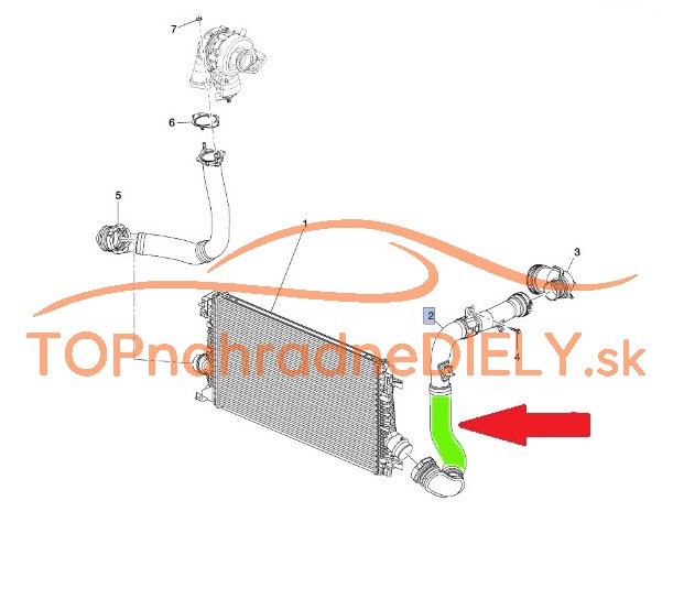 Tlaková Hadica, Intercooler Chevrolet Cruze 1.7D 95048394, 95275281