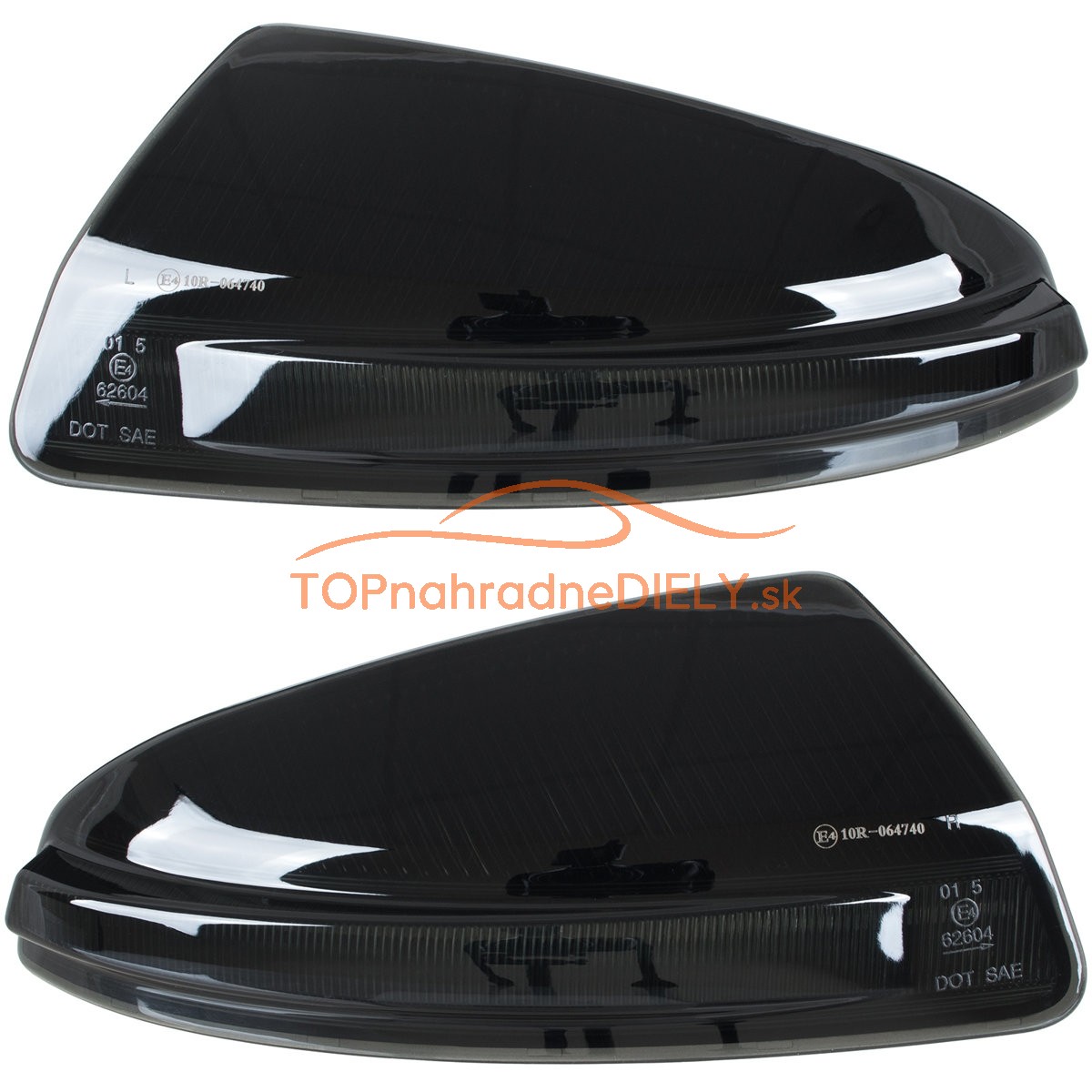 Smerovka do spätného zrkadla dynamická dymová LED ľavá + pravá Mercedes ...