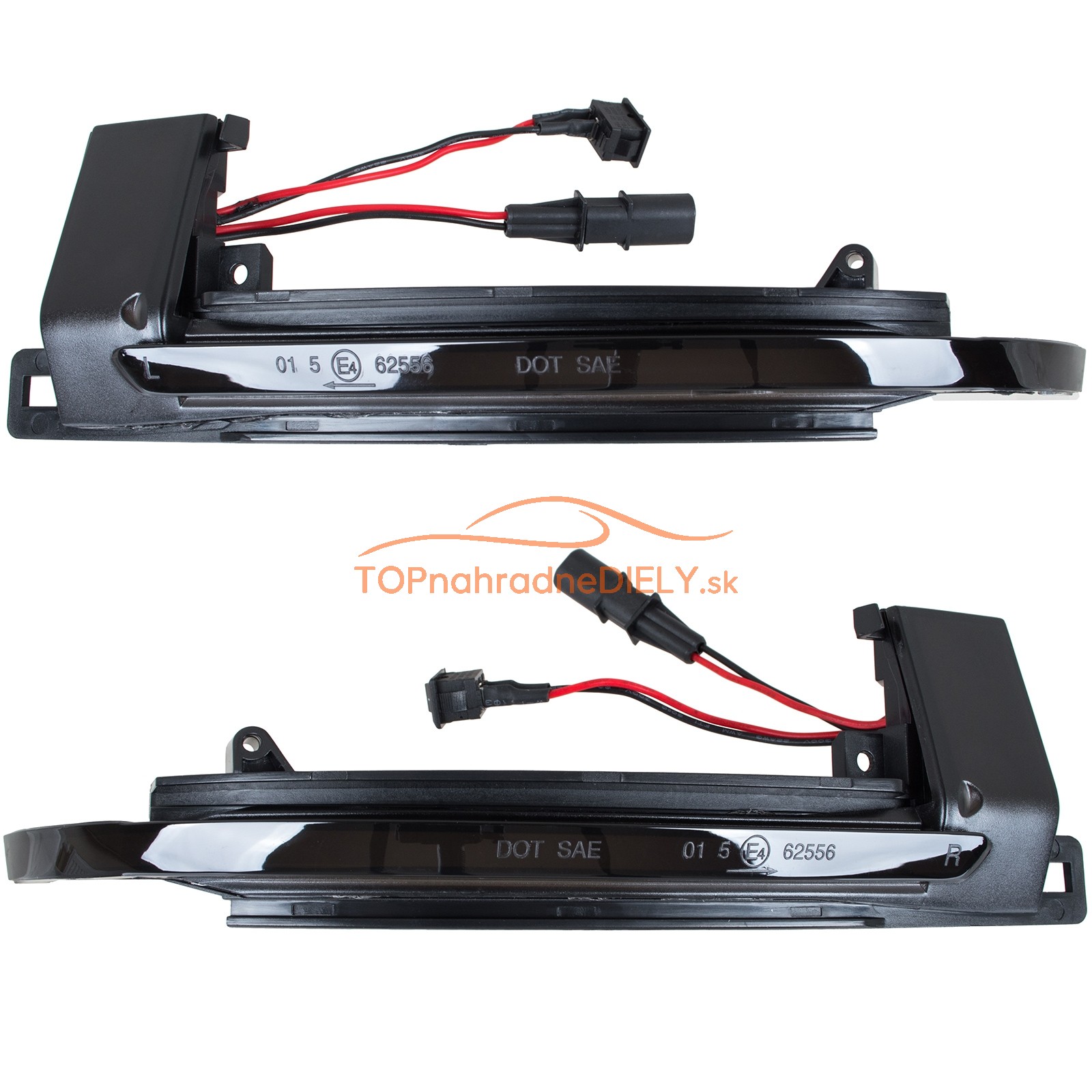 Smerovka do spätného zrkadla dynamická dymová LED ľavá + pravá Audi A6 ...