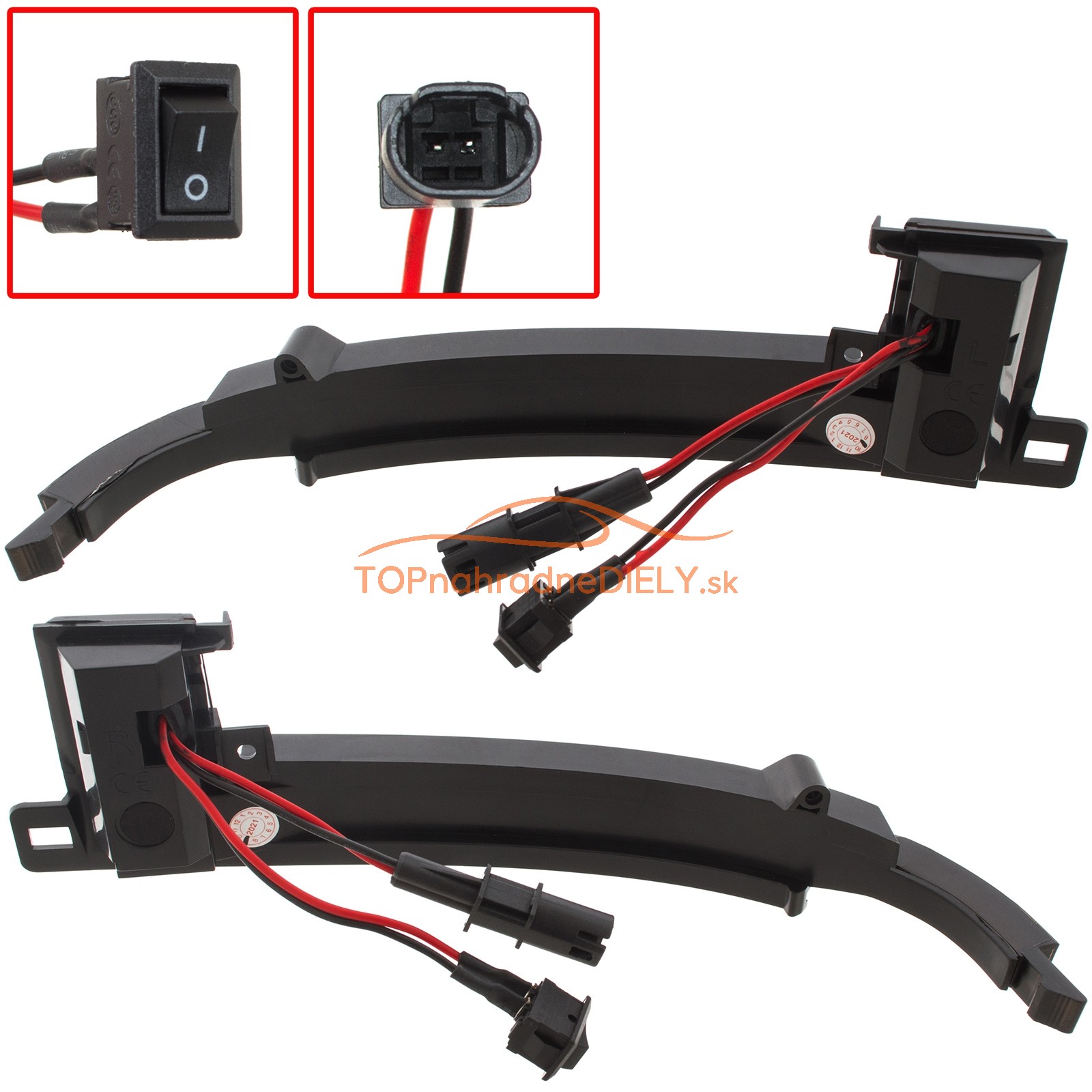 Smerovka do spätného zrkadla dynamická dymová LED ľavá + pravá Audi A6 ...